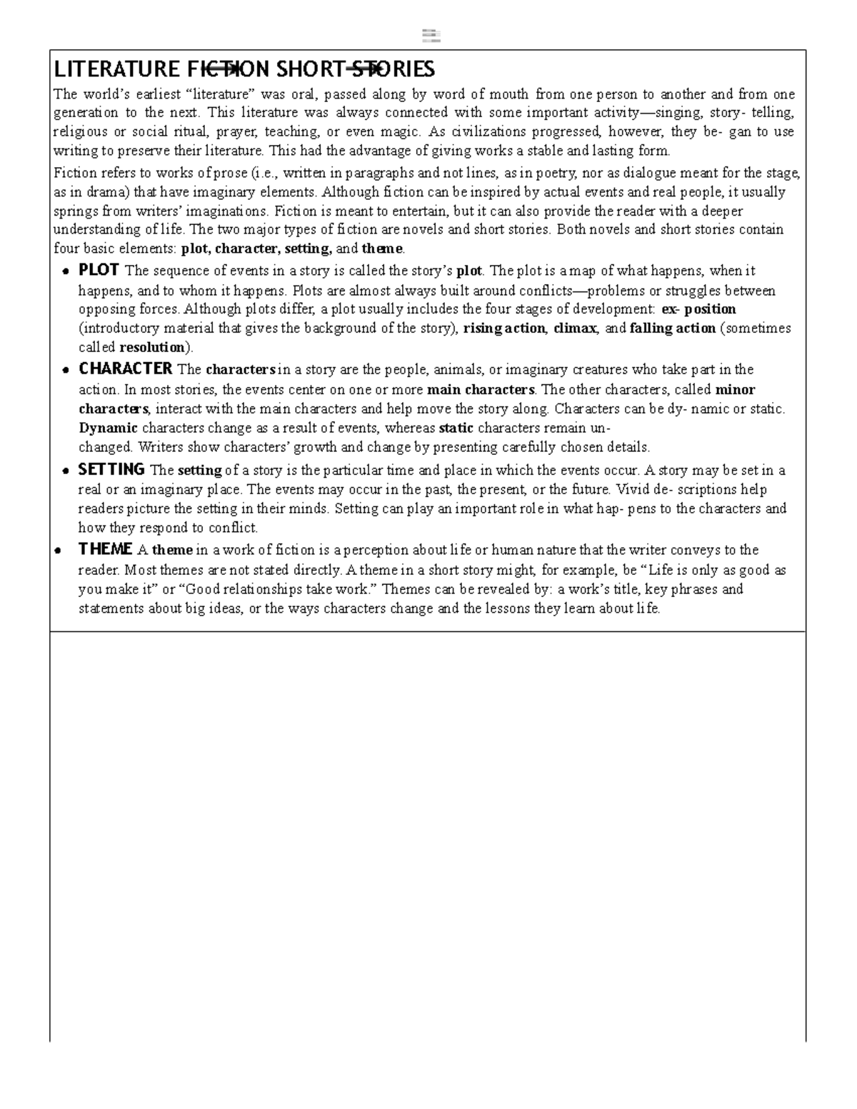 PRL Notes Looking FOR A RAIN GOD-students - LITERATURE FICTION SHORT ...