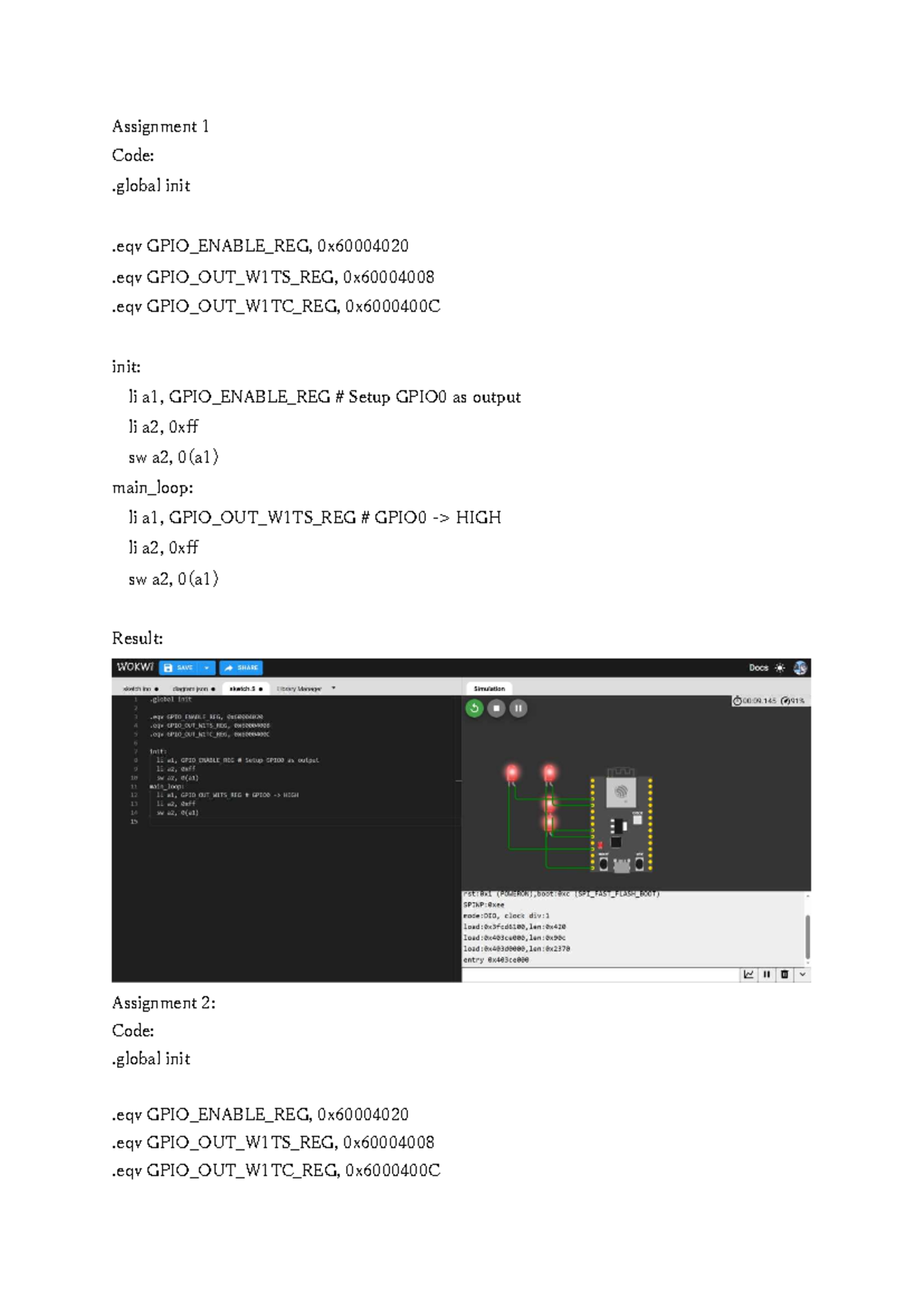 Lab 12: GPIO Control and Delay Implementation in Assembly - Studocu