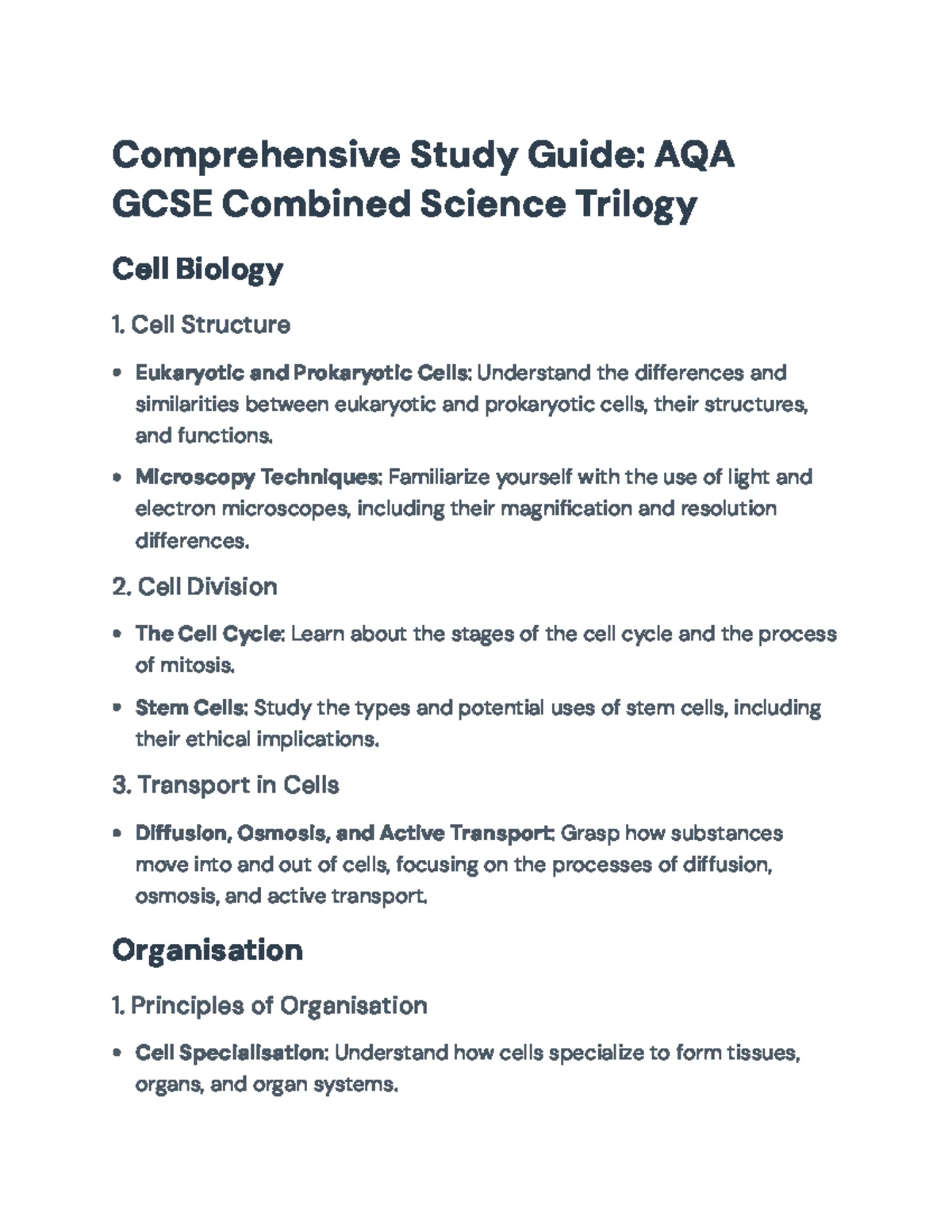 GCSE Year 11 Combined Science AQA Synergy Revision Guide - Studocu