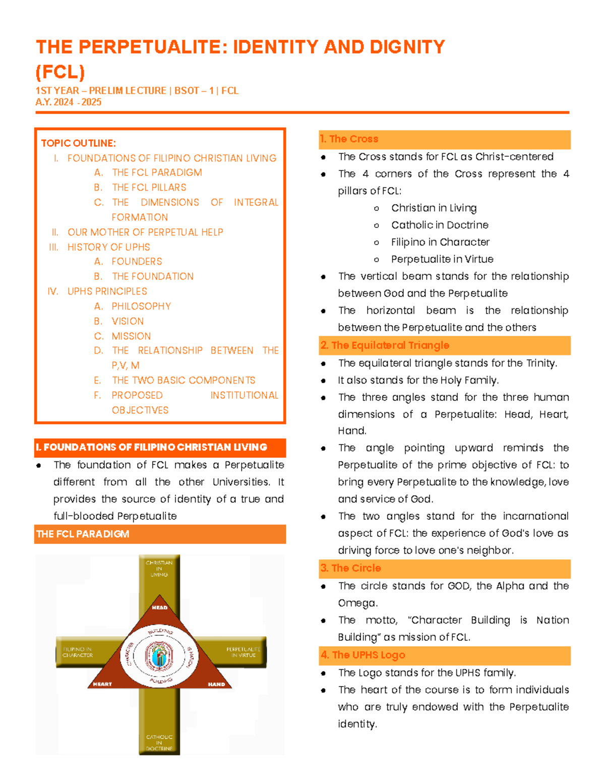 FCL 1ST YEAR PRELIM LECTURE: IDENTITY & DIGNITY STUDY GUIDE - Studocu