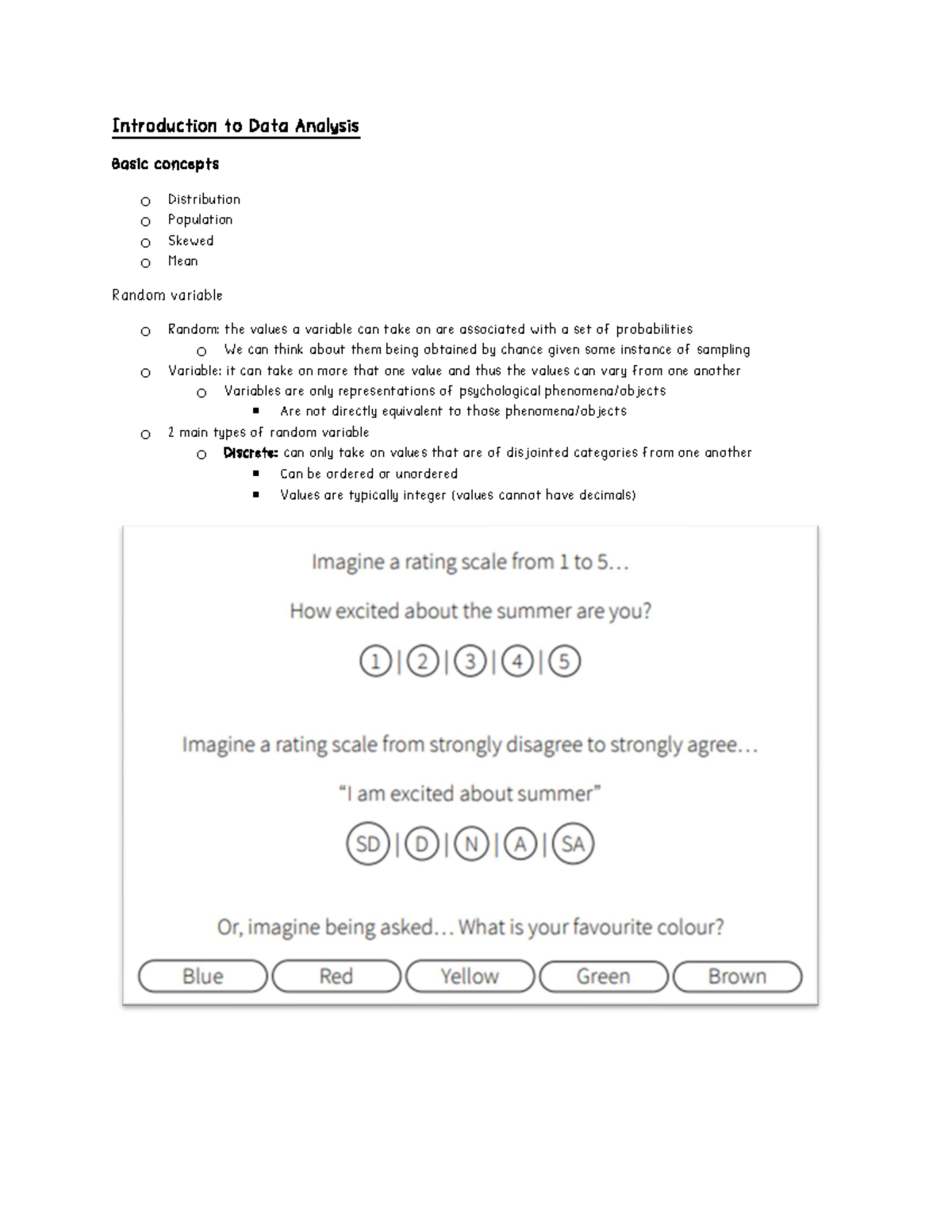 Lecture 1 - Introduction to Data Analysis Notes (DA101) - Studocu