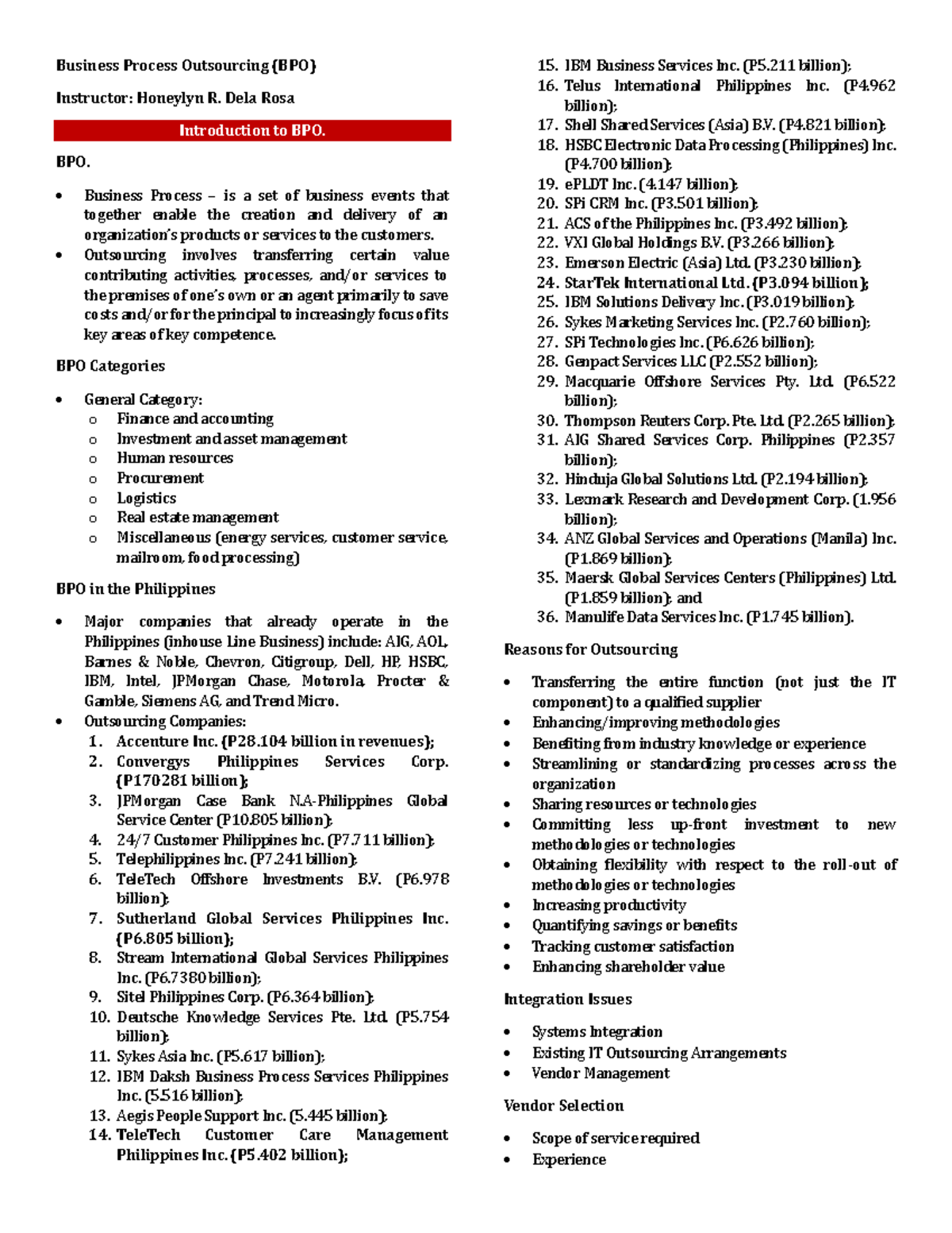 BPO Overview and Insights: A Comprehensive Study on Business ...