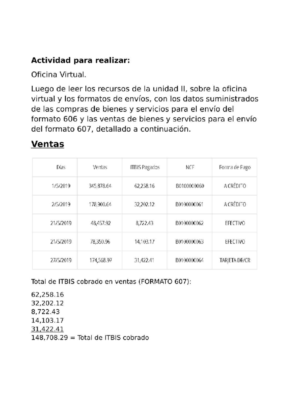 Actividad para realizar: Oficina Virtual - Rosanna 8 - Studocu