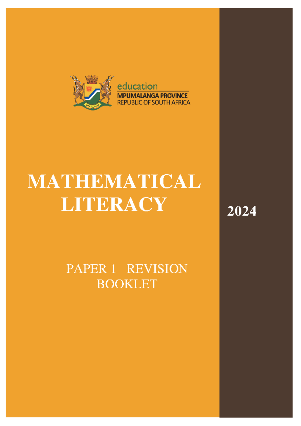 Maths Lit. P1 Revision Guide 2024: Key Concepts & Practice Exercises ...