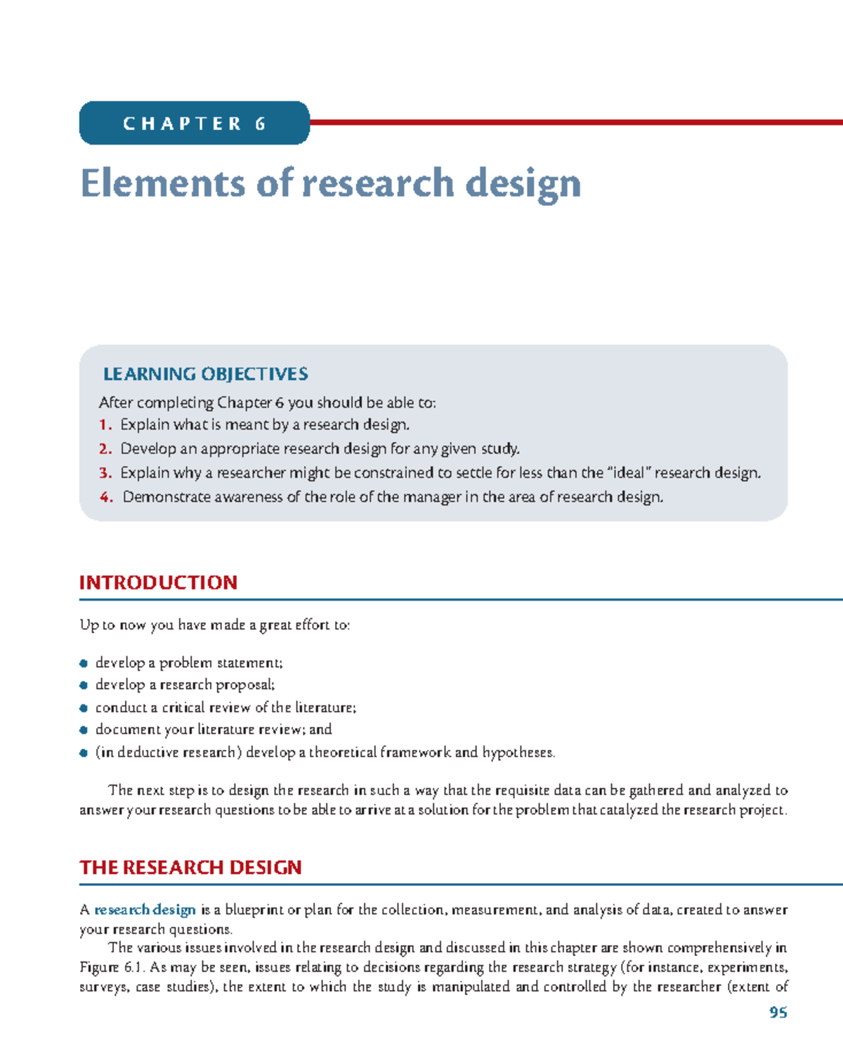 CHAPTER 6: Elements of Research Design in Business Research Methods ...