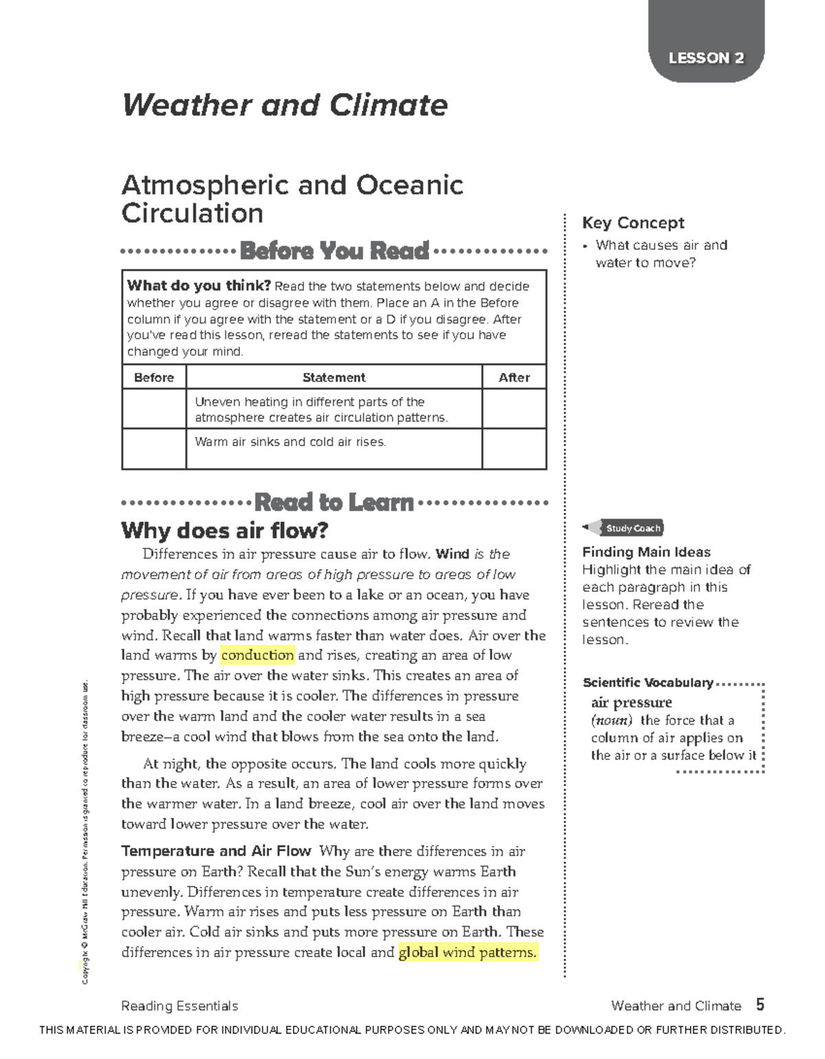 Weather and Climate: Atmospheric Circulation Concepts (Lesson 2) - Studocu