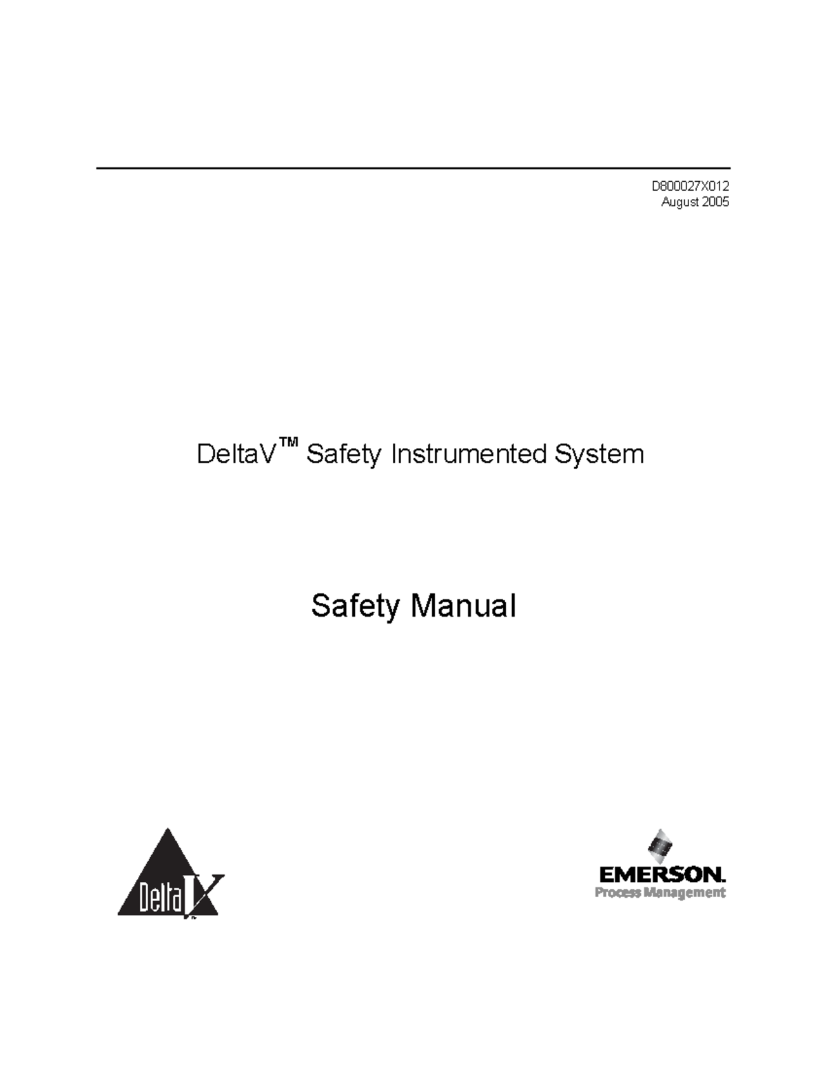 DeltaV SIS Safety Manual (D800027X) - August 2005 Edition - Studocu