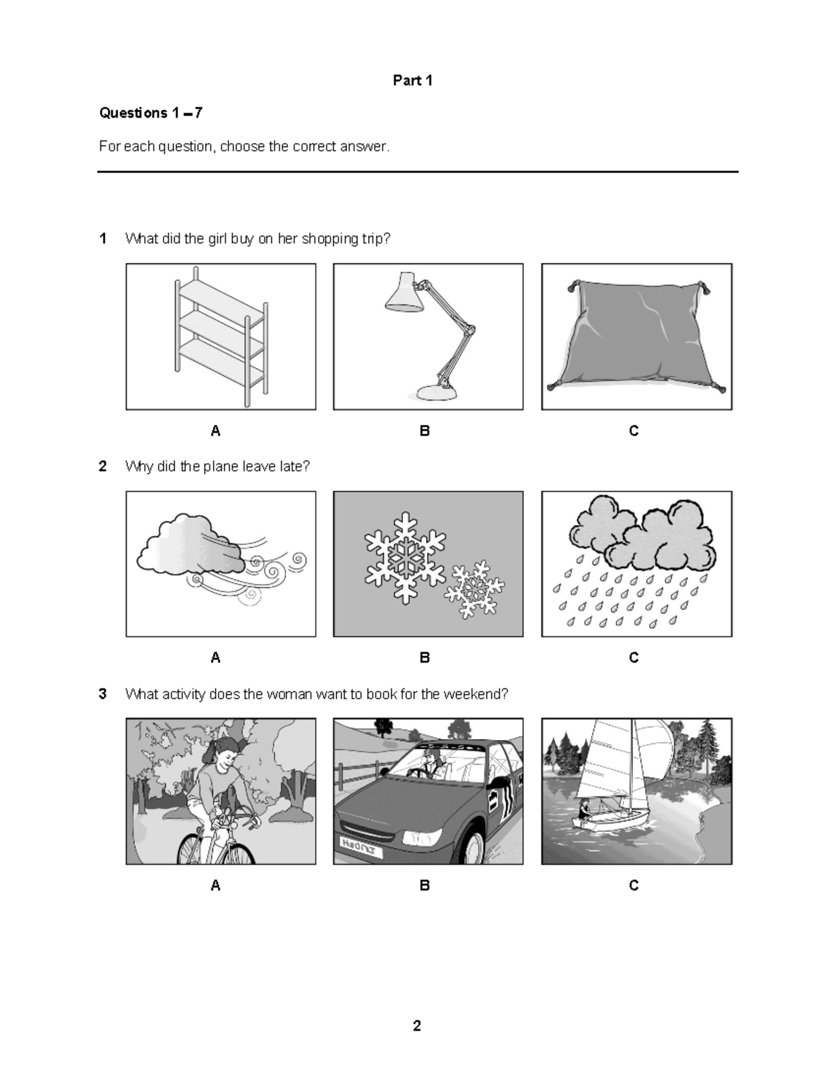 Listening - PRELIMINARY TEST for PET B1: Practice Questions & Answers ...