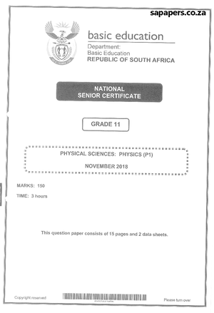 Physical Sciences GR 11 Exam Guidelines 2024 Eng - PHYSICAL SCIENCES ...