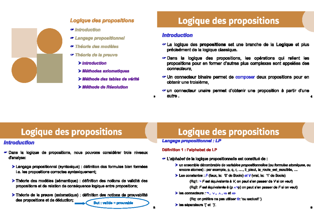 Logique formelle: Concepts et Applications en Philosophie - Studocu