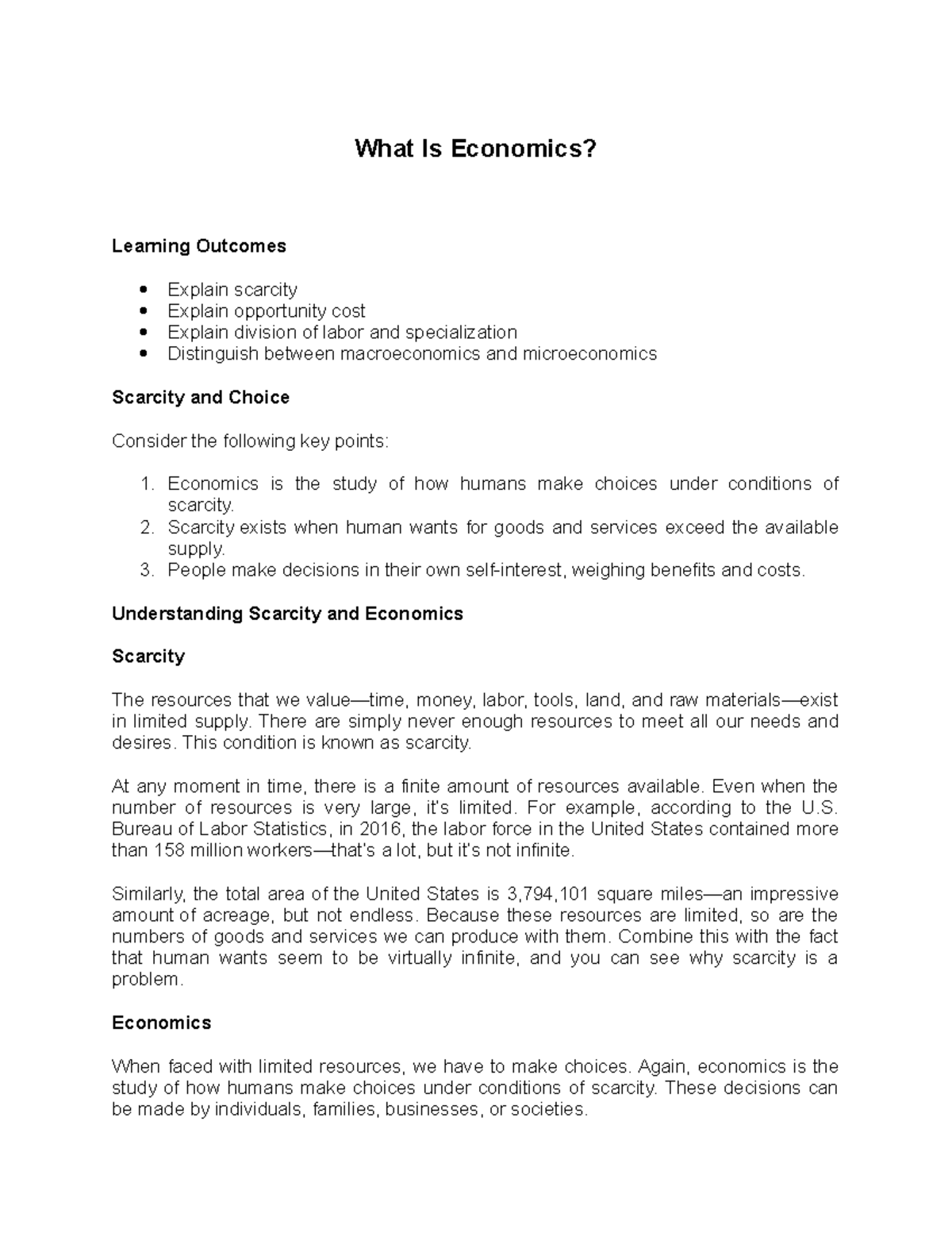Understanding Economics: Scarcity, Opportunity Cost, and Labor (ECO101 ...