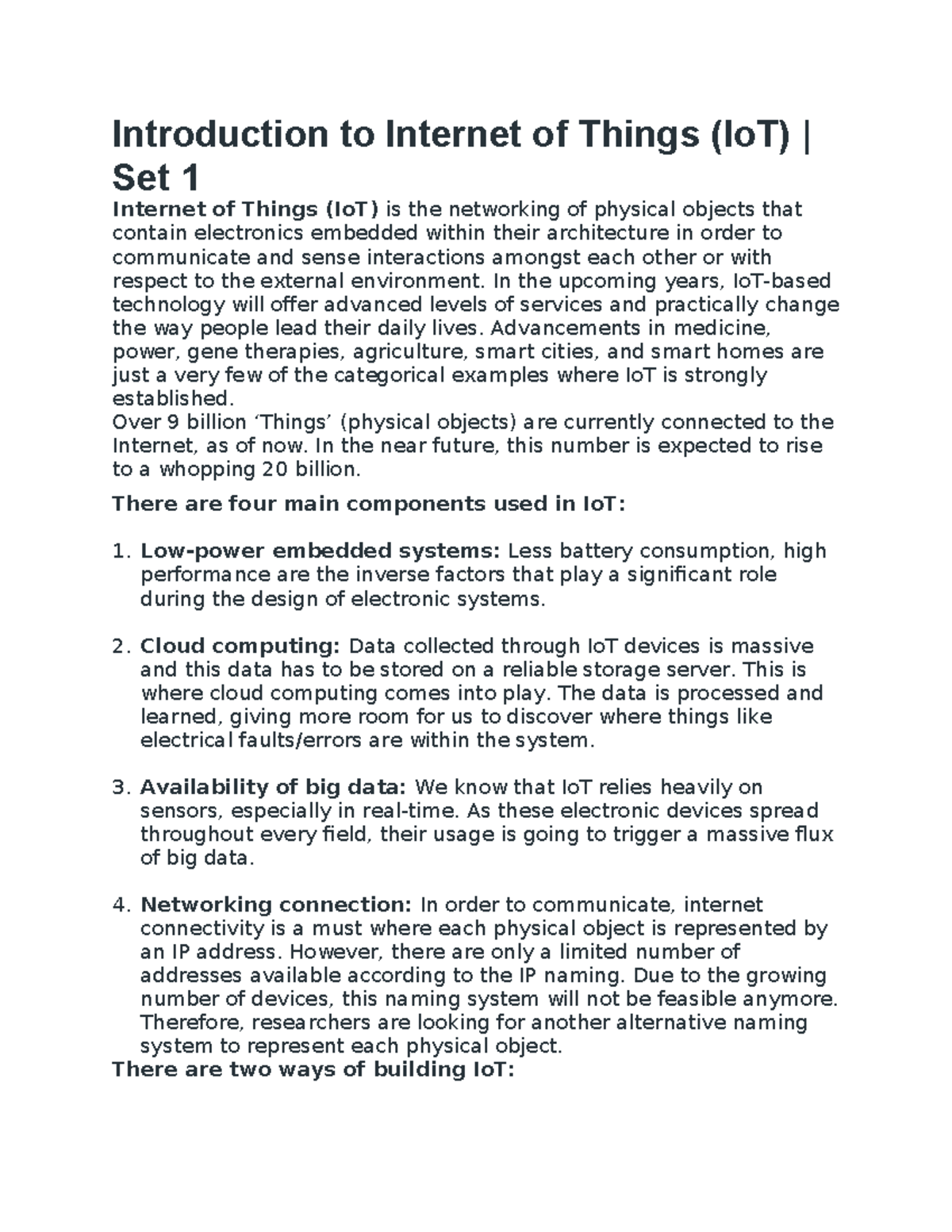 UNIT1 - Introduction to Internet of Things (IoT) Overview and ...