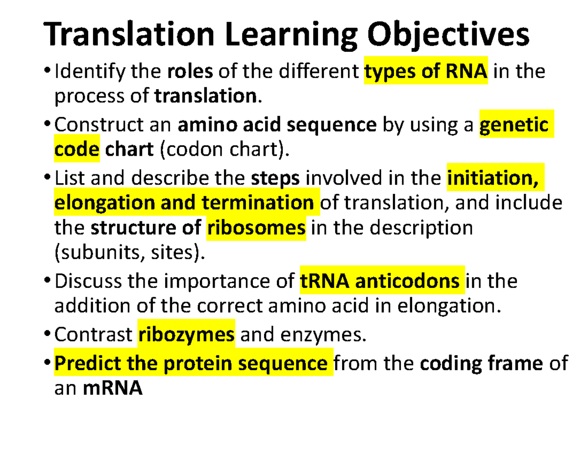 Translation Process: Steps of Initiation, Elongation & Termination ...