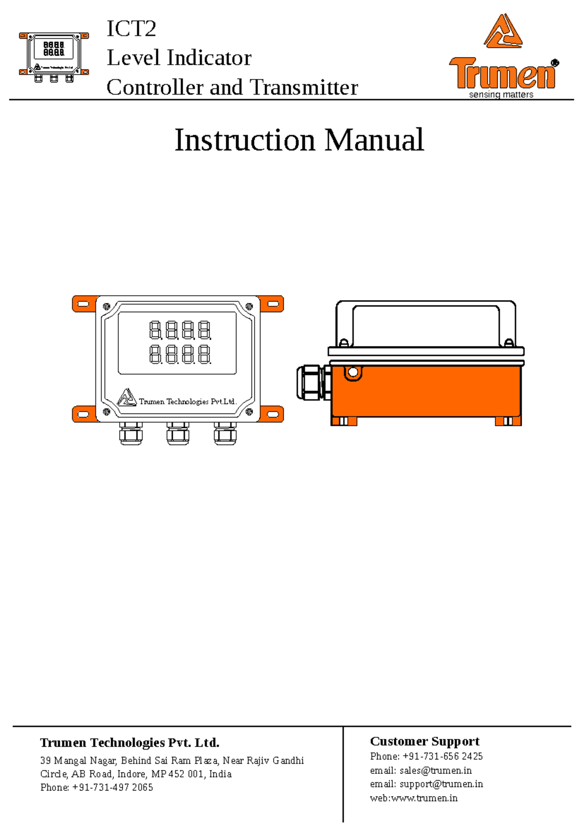 Instruction Manual for ICT2 Level Indicator Controller - Studocu