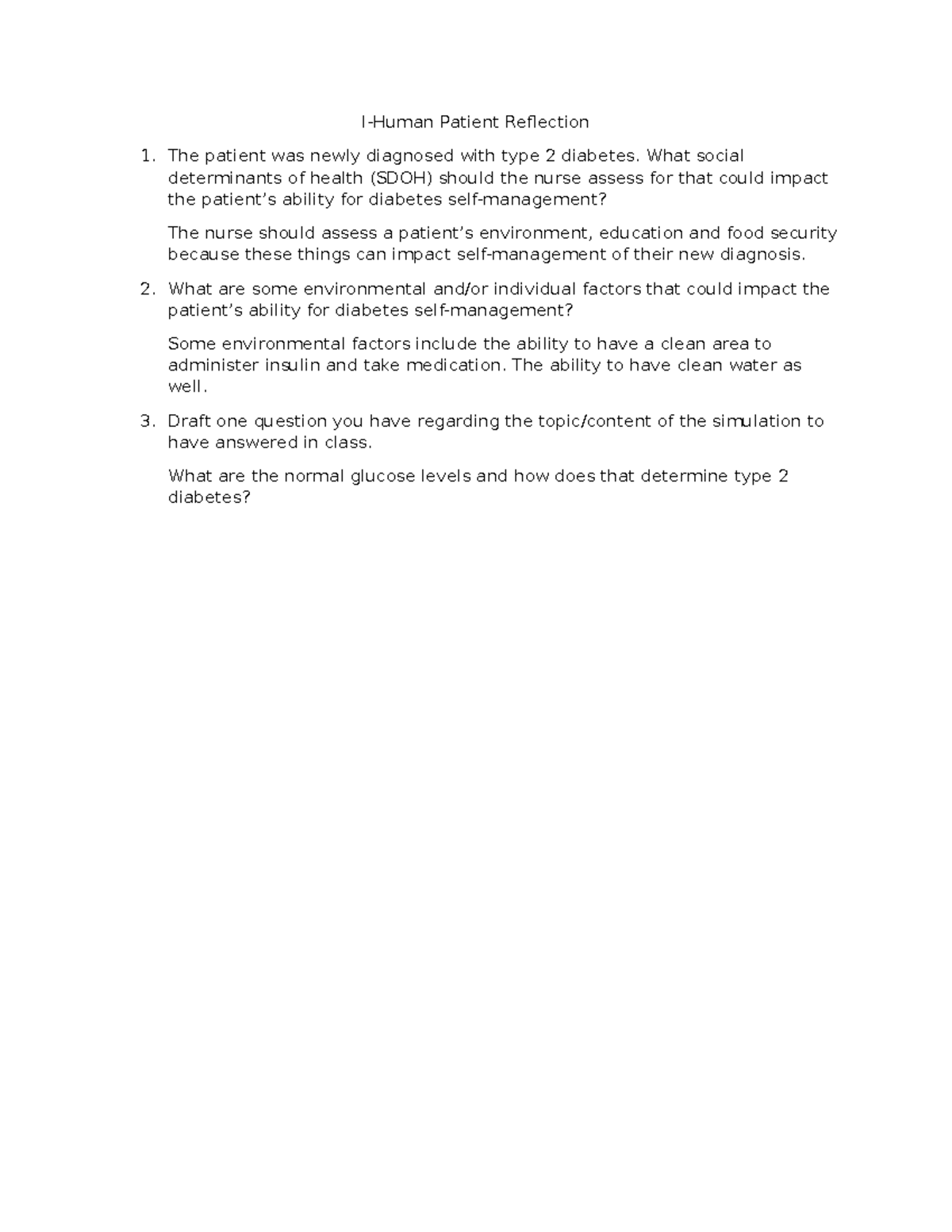 Ihuman Reflection - reflect - I-Human Patient Reflection The patient ...