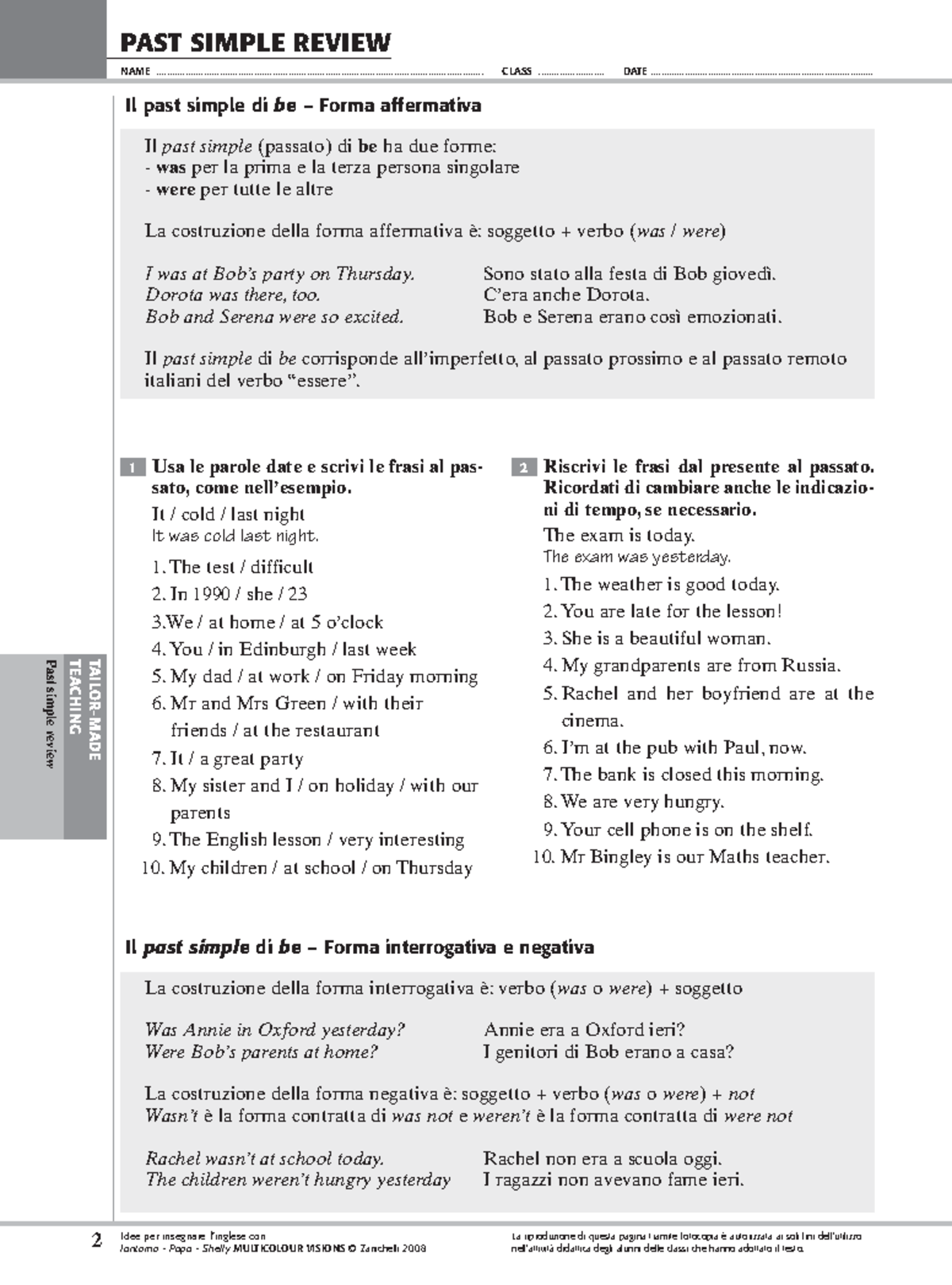 Past-simple-review - Inglese esercizi ripasso past simple - Past simple reviewTEACHING TAILOR ...