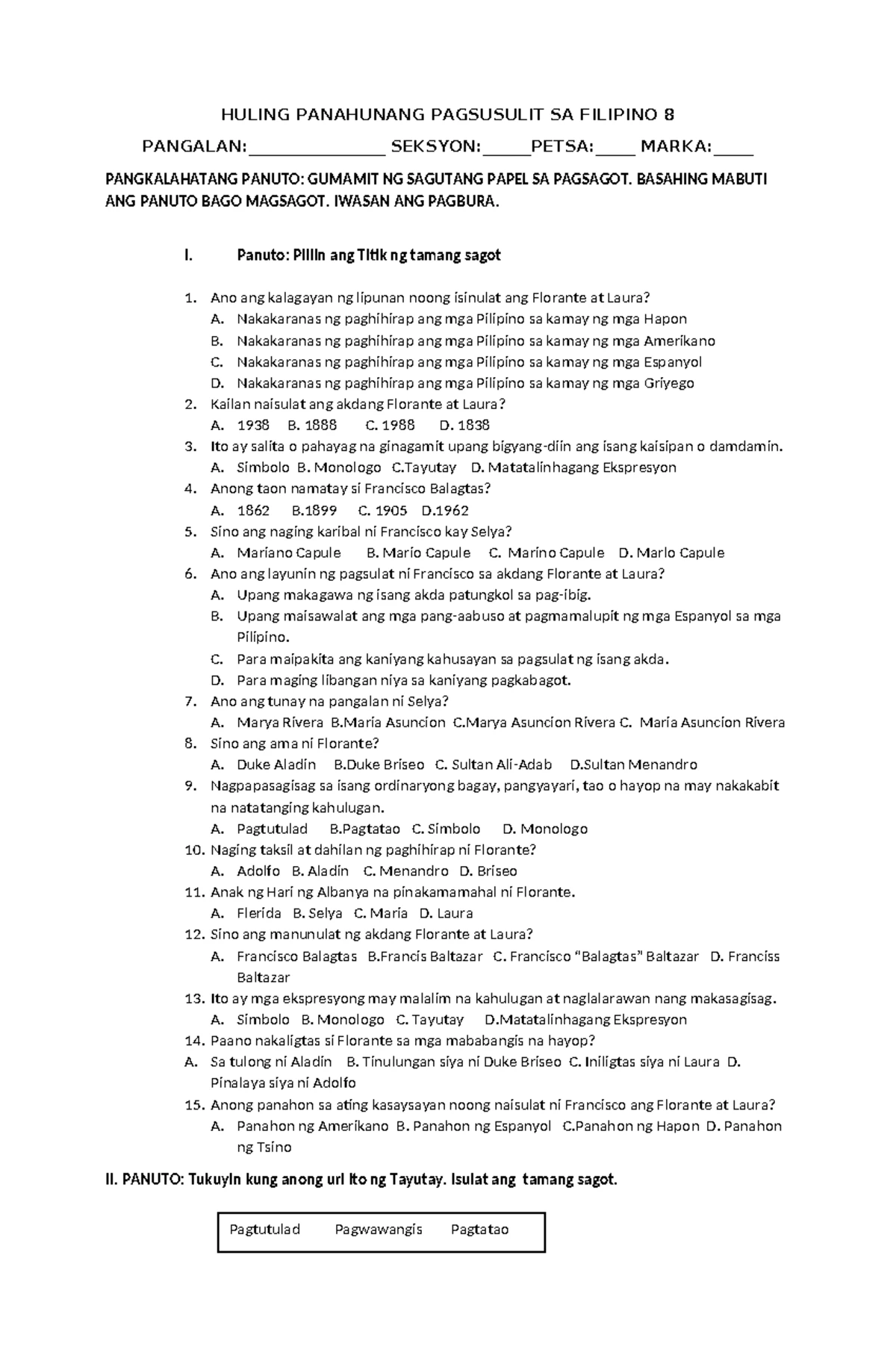 MGA URI NG TULA - Mga uri at halimbawa ng tula - MGA URI NG TULA Ang ...