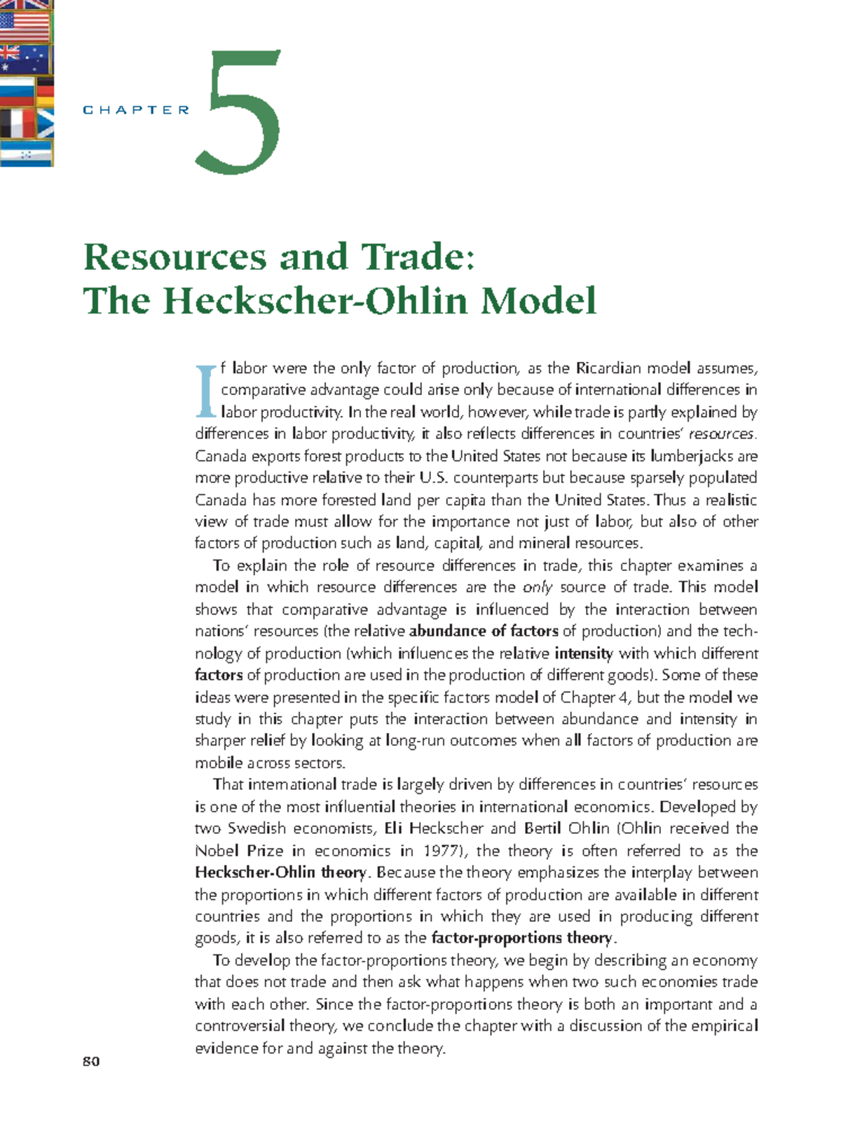 Chapter 5: Resources and Trade - The Heckscher-Ohlin Model - Studocu