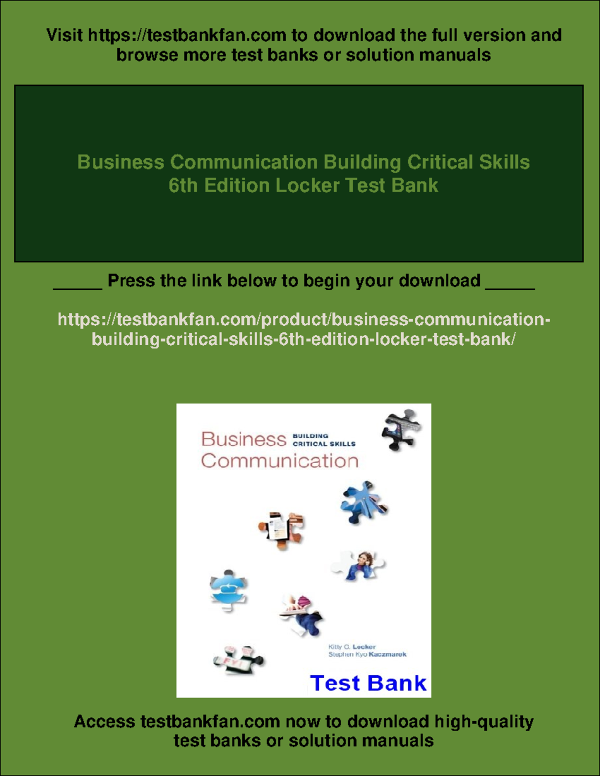11269 - Business communication building critical skills 6th edition ...