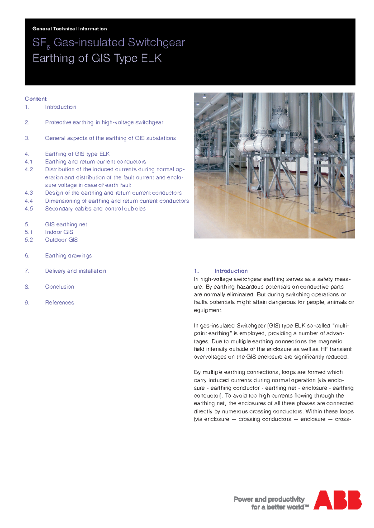 ABB GIS Type ELK: Comprehensive Guide to Earthing Methods - Studocu