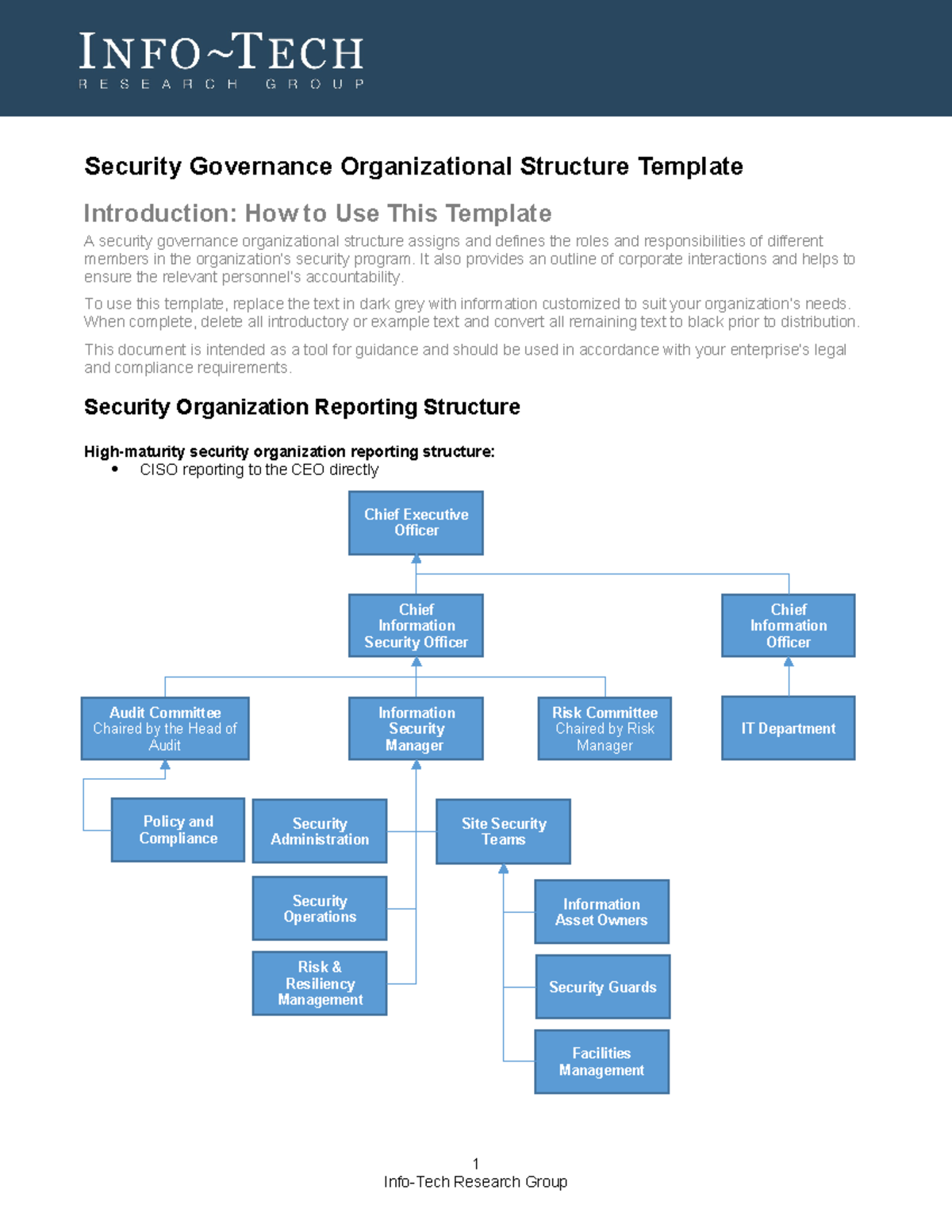 It Security Goverance Organizational Structure Template - Security ...