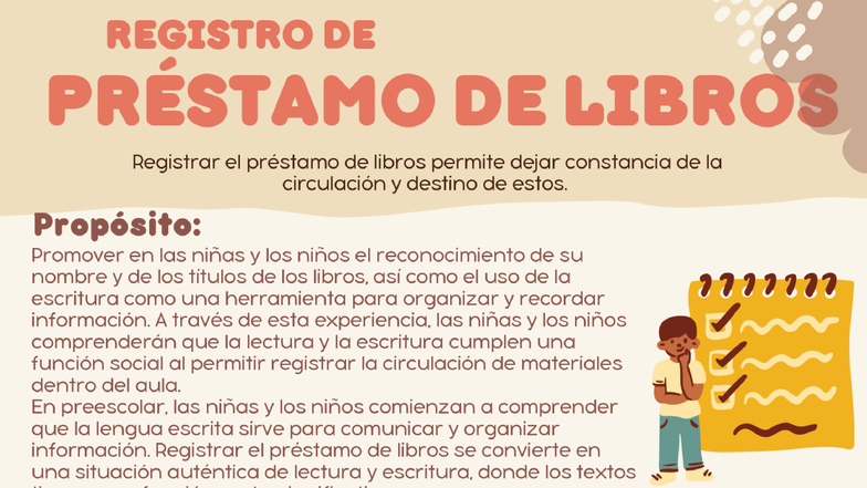 Registro de Préstamo de Libros en Preescolar - Actividad Didáctica ...