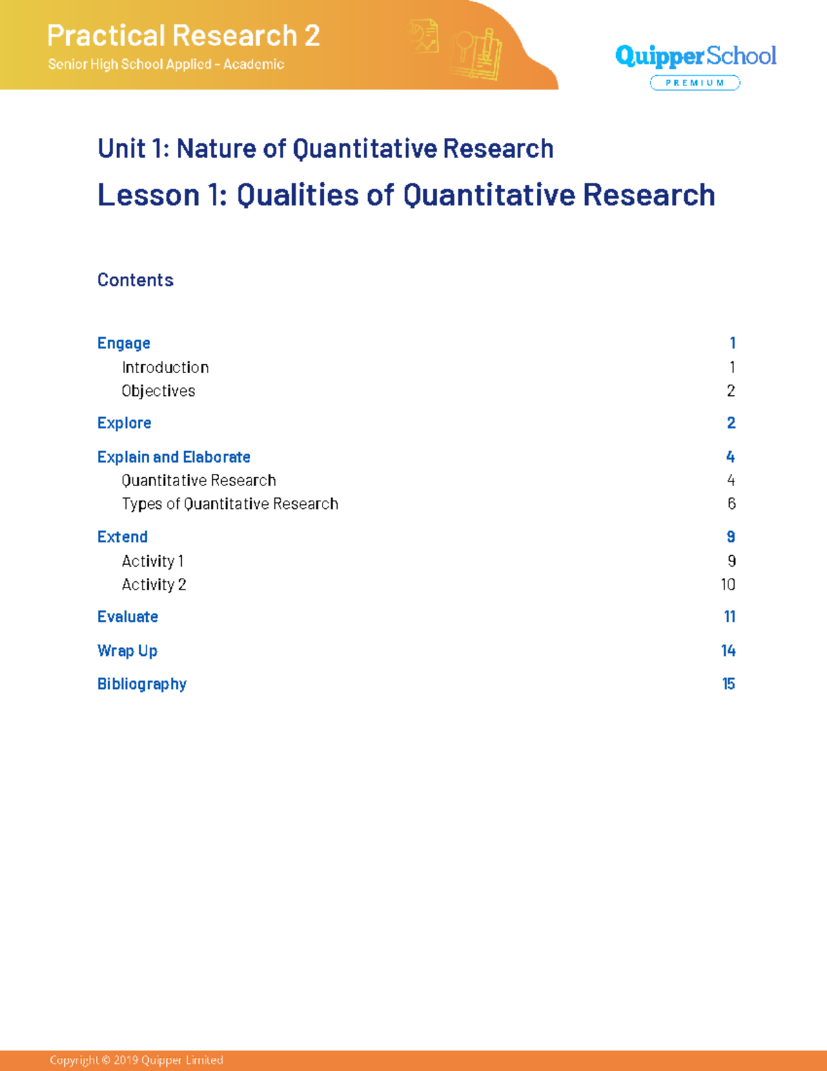 Final (SG) PR2 11 12 UNIT 1 Lesson 1 Qualities of Quantitative Research - Unit 1: Nature of ...