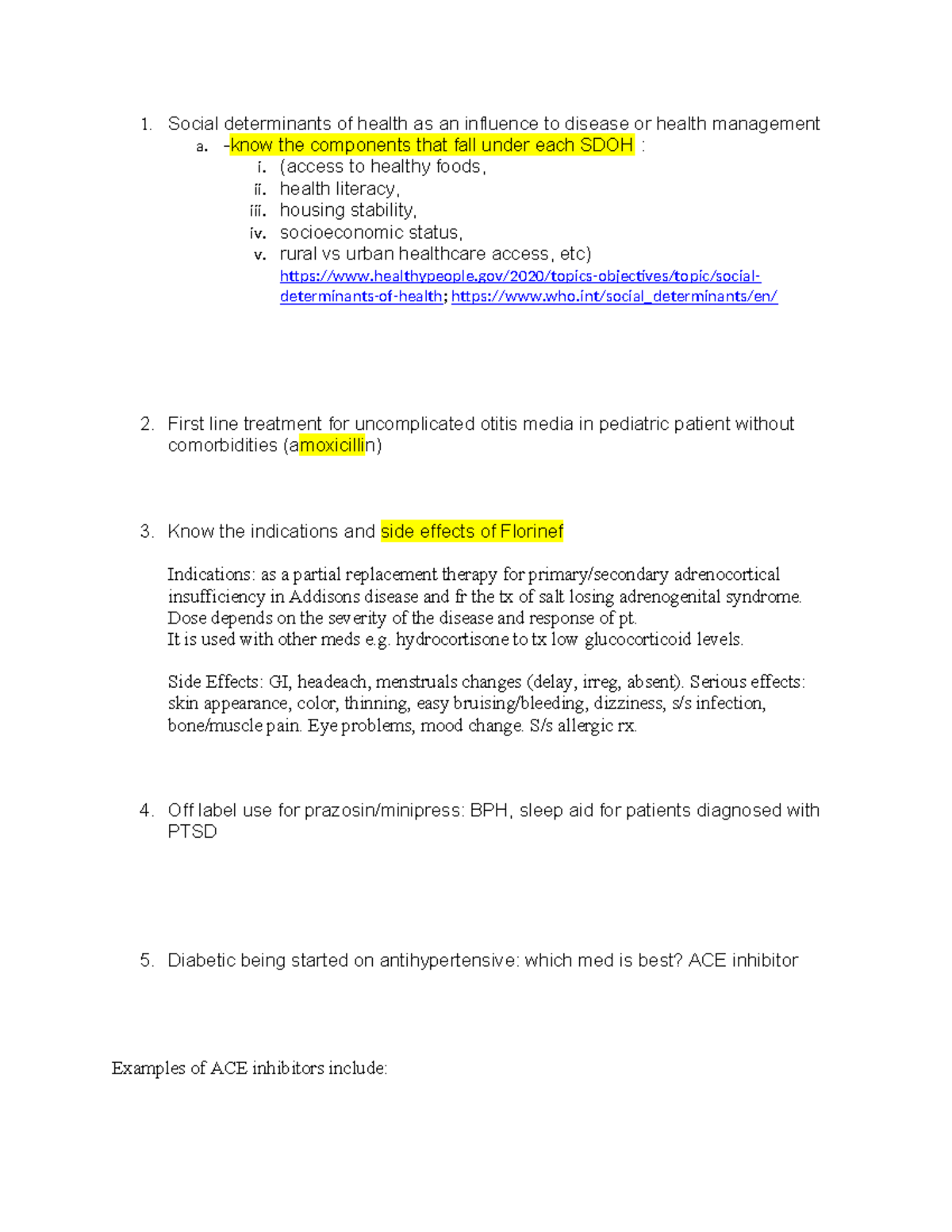 D027 Study Guide (1) read this read it - 1. Social determinants of ...