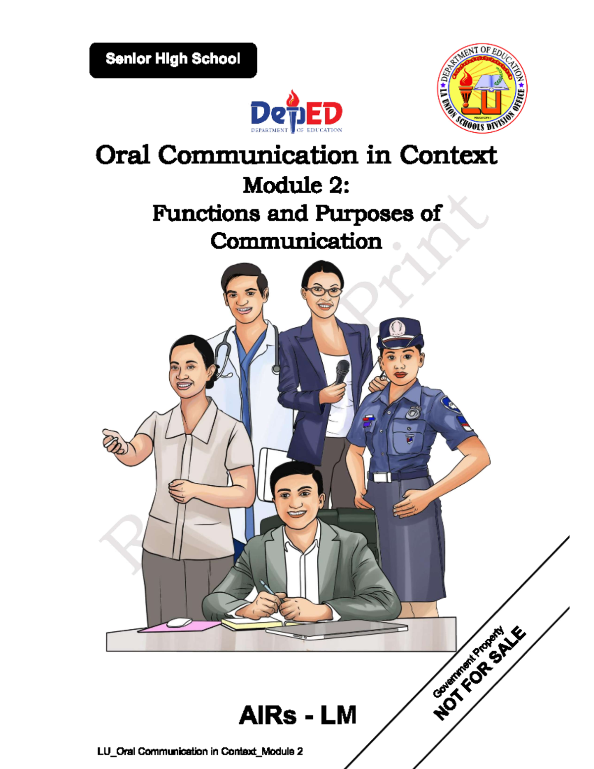 LU_Oral Communication_Module 2: Key Functions and Purposes of ...