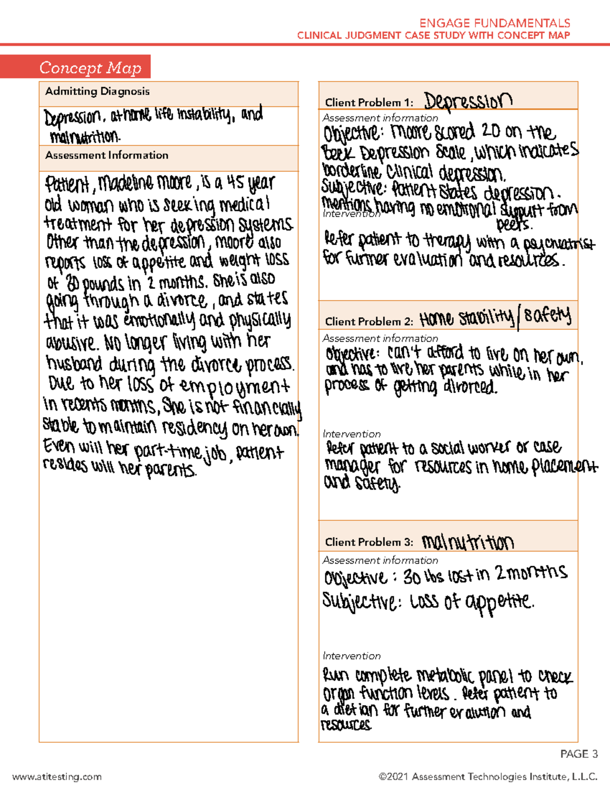 Clinical Judgment Case Study: Concept Map for Week 1 - Studocu