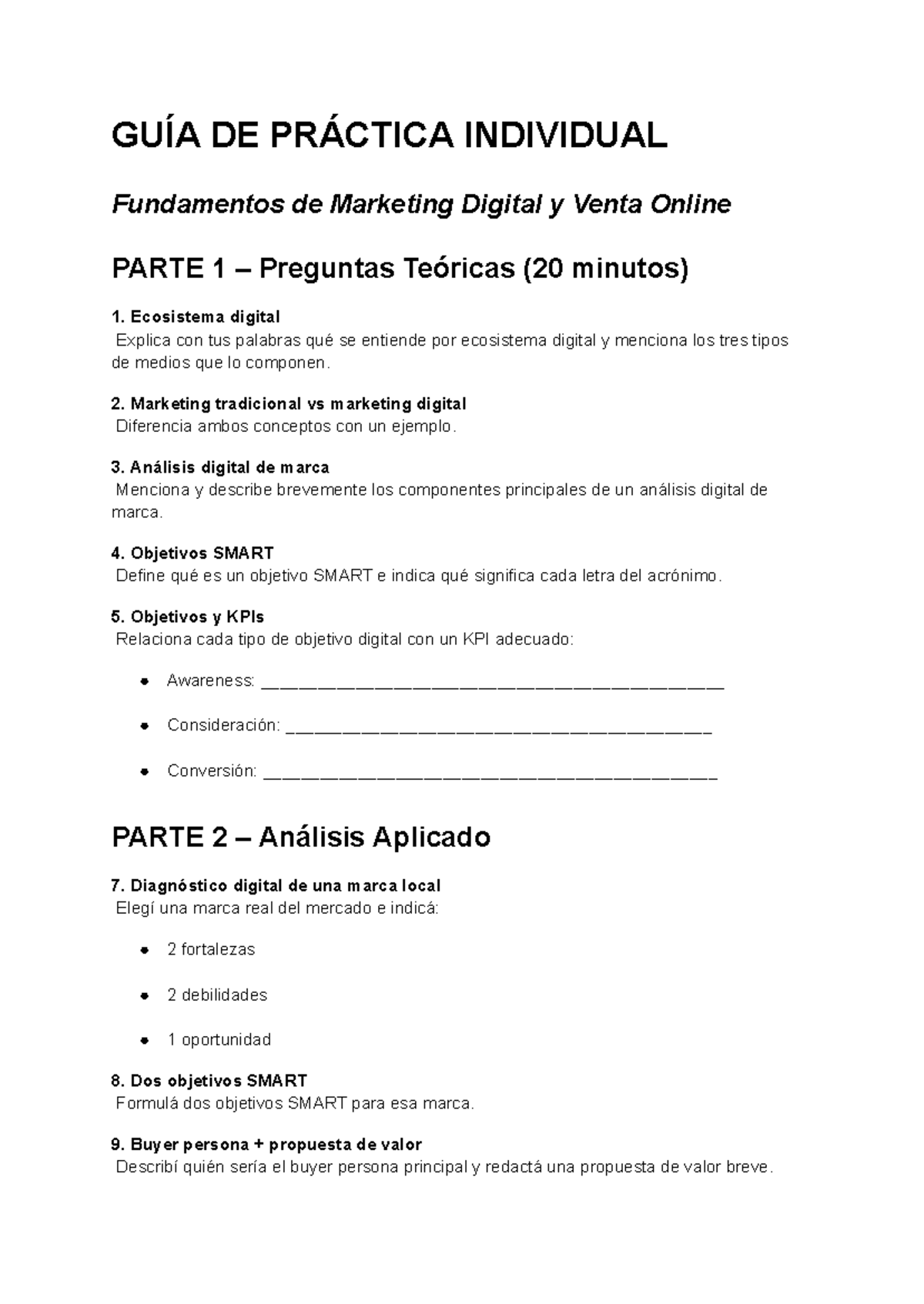 GUÍA DE PRÁCTICA INDIVIDUAL: Fundamentos de Marketing Digital - Parte 1 ...