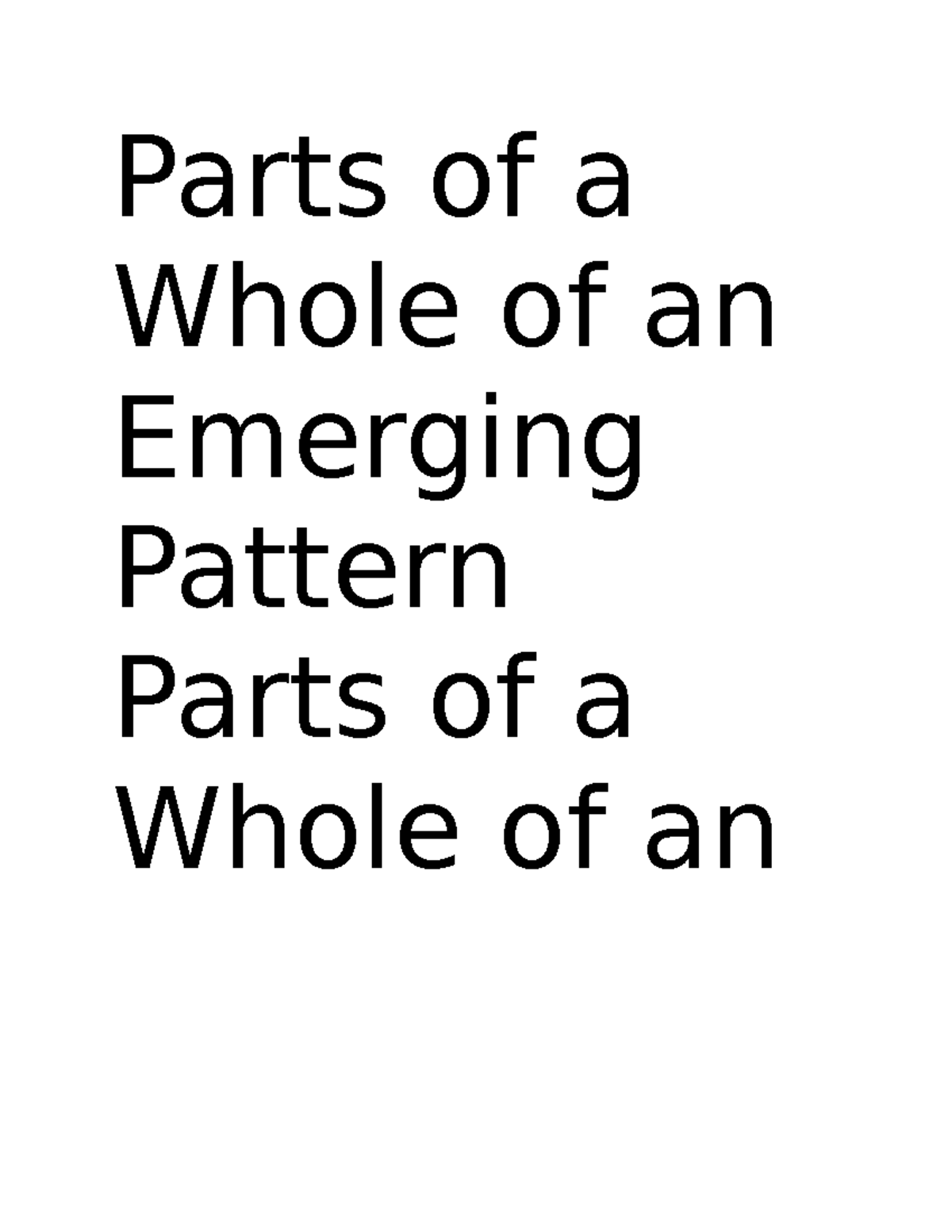 Trends - WEEE - Parts of a Whole of an Emerging Pattern Parts of a ...