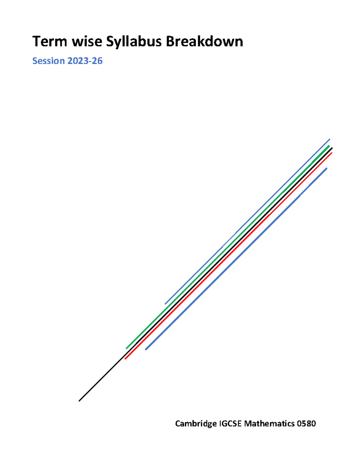Cambridge IGCSE Mathematics 0580 Syllabus Breakdown (2023-2026) - Studocu