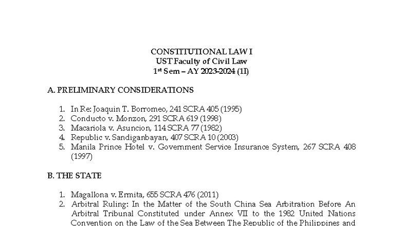 Constitutional Law I ADG Part 2: Key Cases and Principles - Studocu