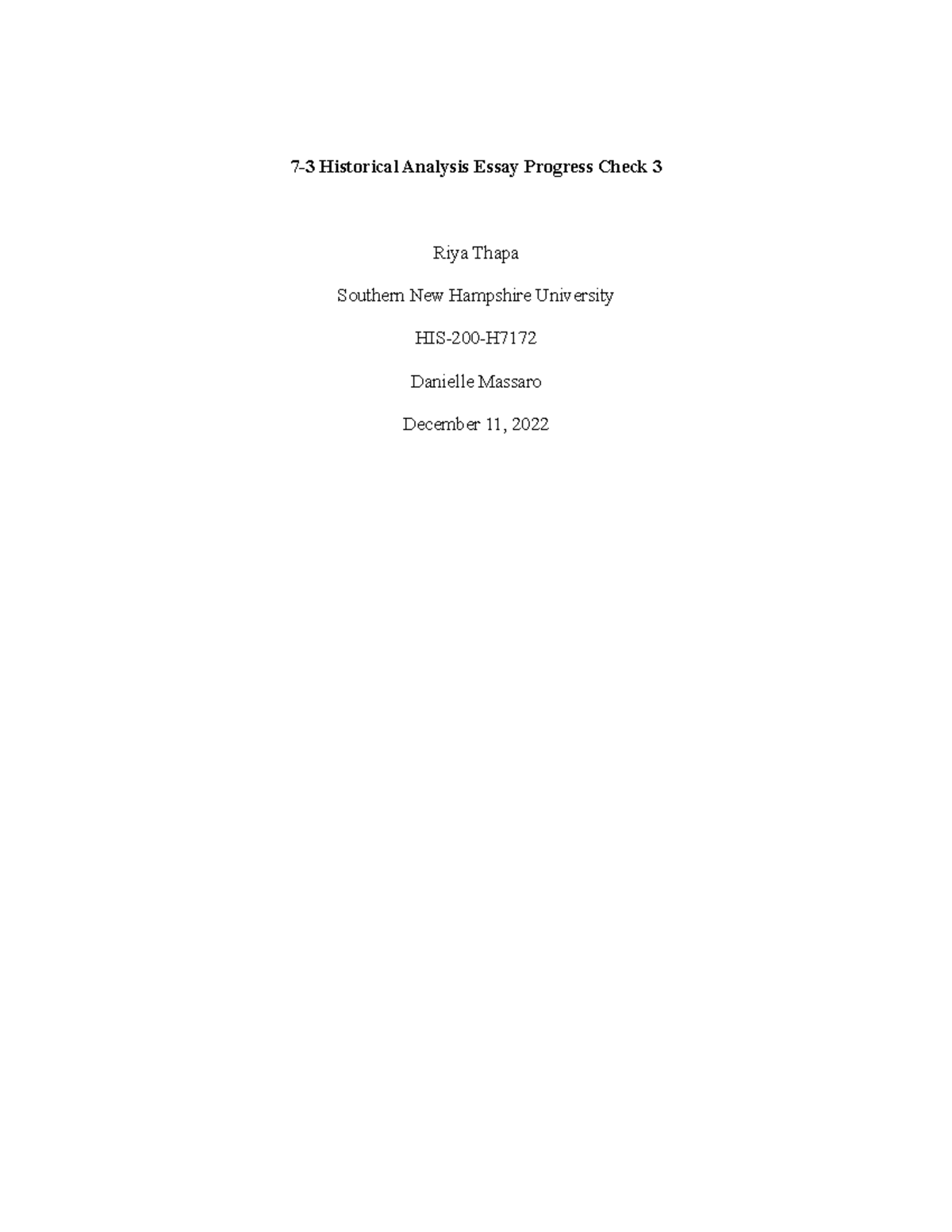 7-3 Historical Analysis Essay Progress Check 3 - To escape this ...