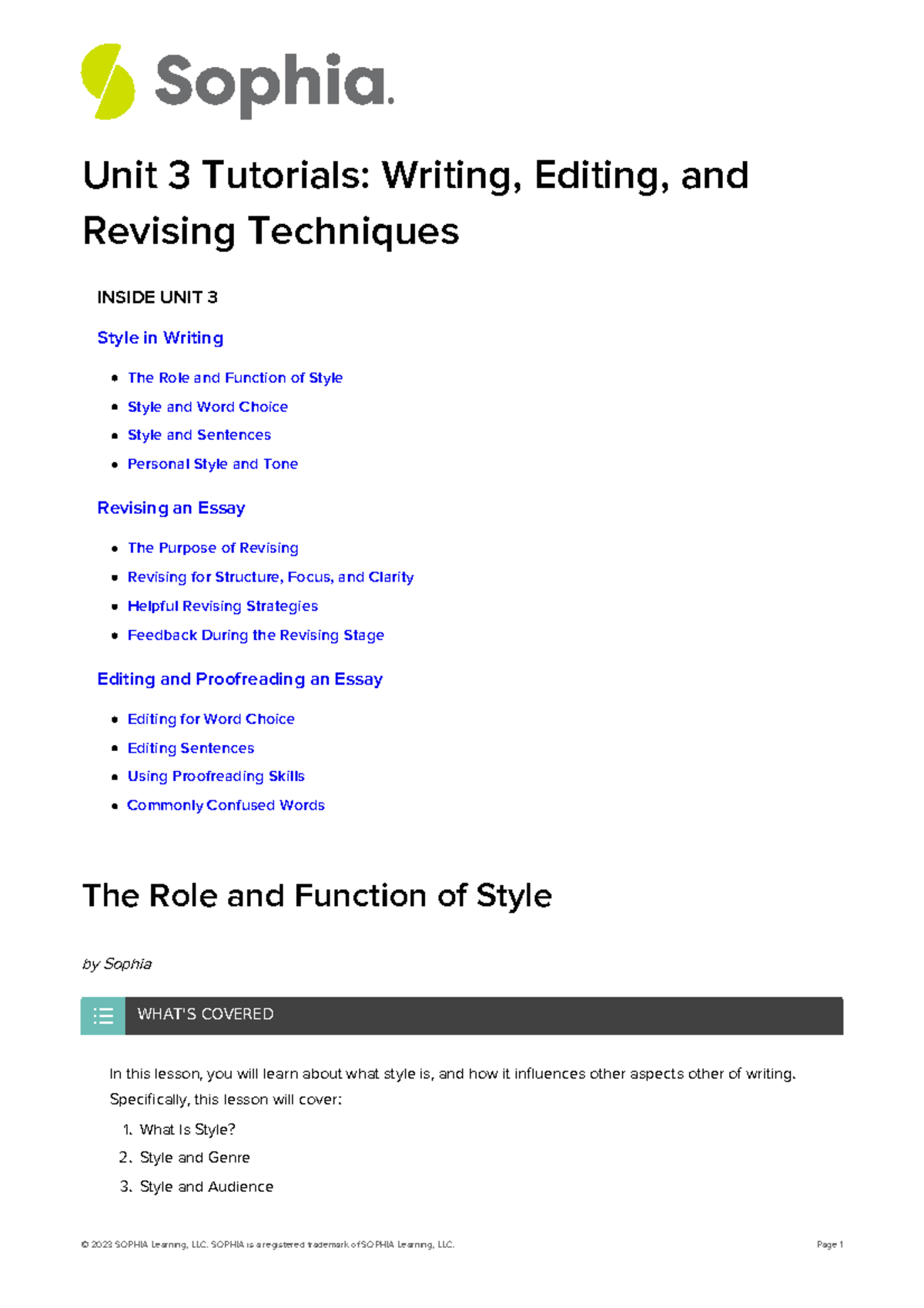 English Composition Unit 3 tutorials - Unit 3 Tutorials: Writing ...