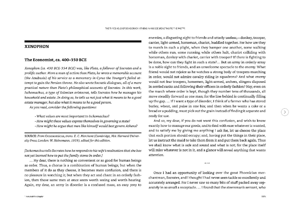 The Threshold of Democracy: Athens in 403 BCE - Final Exam Overview ...