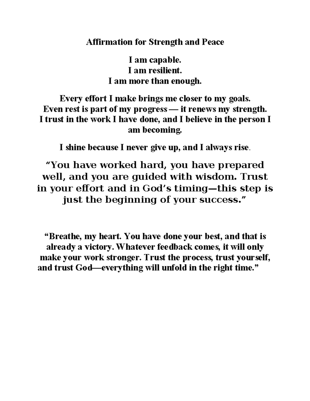 Genie's Reminder: An Inspirational Note for Strength and Peace - Studocu