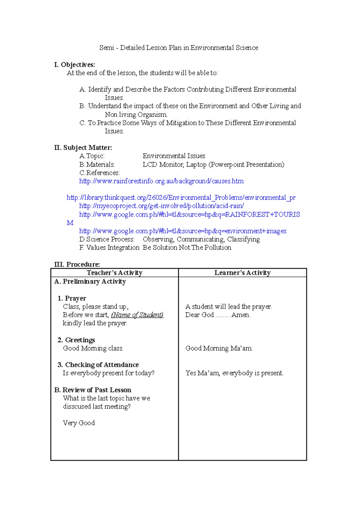 Detailed Lesson PLAN (Digestive System) - Republic of the Philippines ...