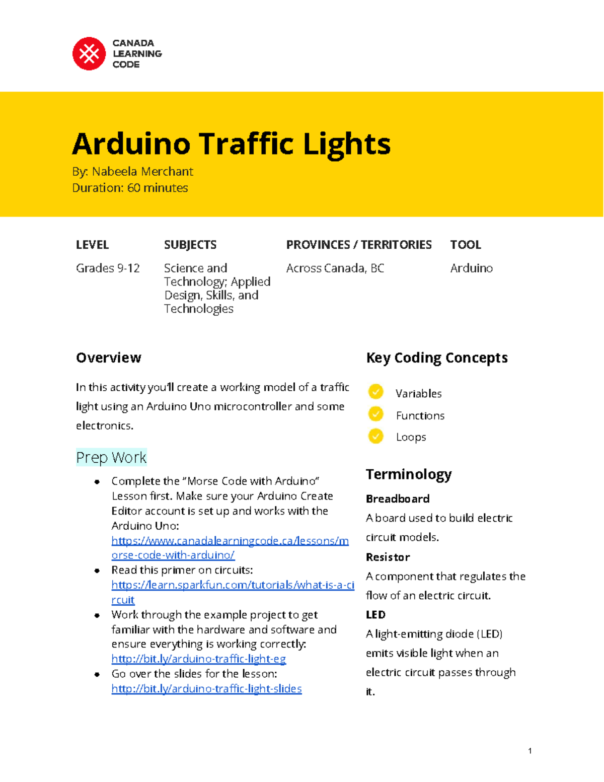 Arduino Traffic Lights Project: A Comprehensive Guide for Grades 9-12 ...