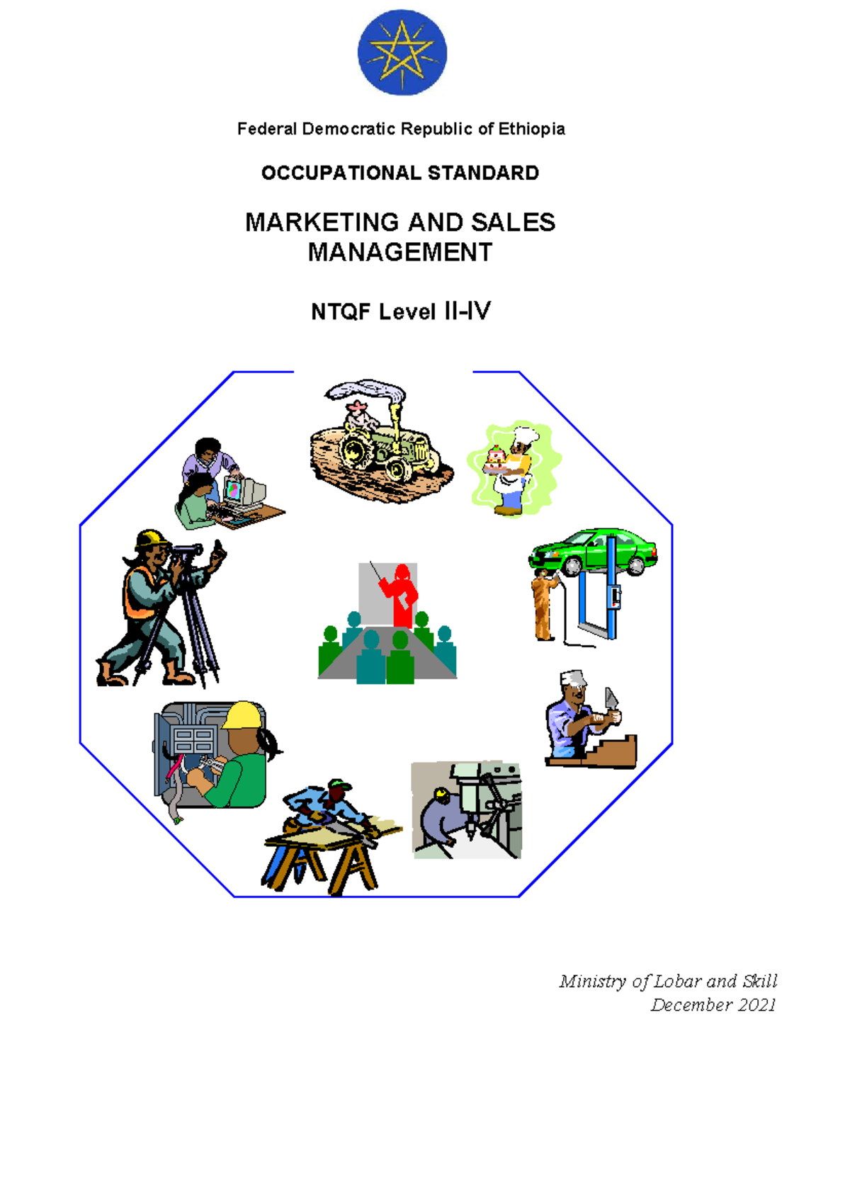 Ethiopian Occupational Standards: Marketing & Sales Management NTQF ...
