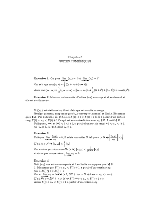 PDF 5 Suites et séries numériques (exercices corrigés) - Suites et ...