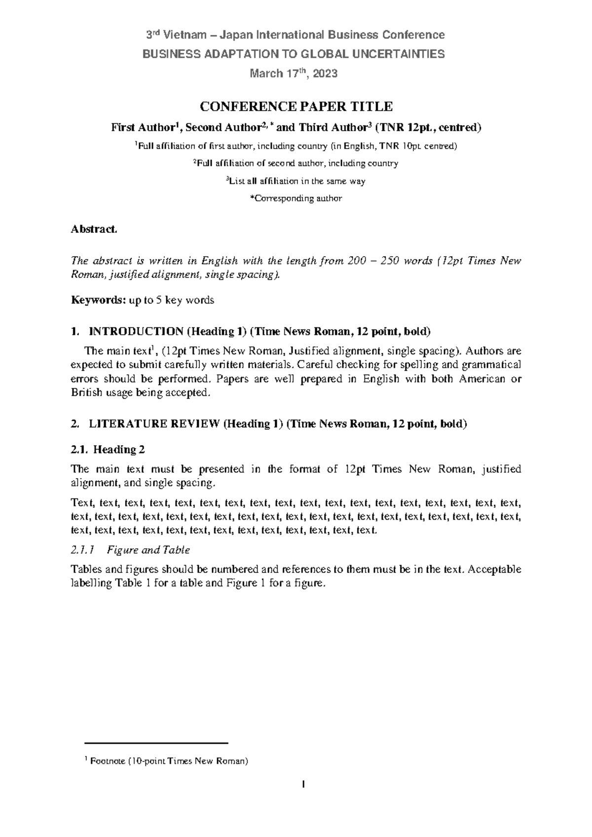 3rd Vietnam Japan Int'l Business Conf. Paper: Adapting to Global ...