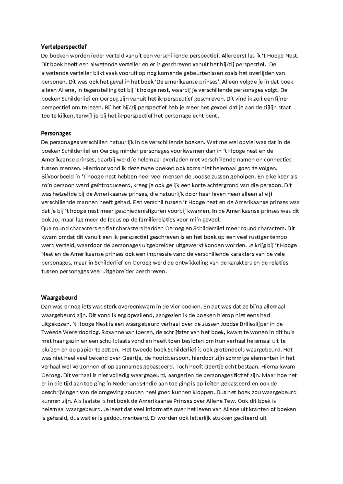 NEDERLANDS 101: Analyse van Vertelperspectieven in Boeken - Studeersnel