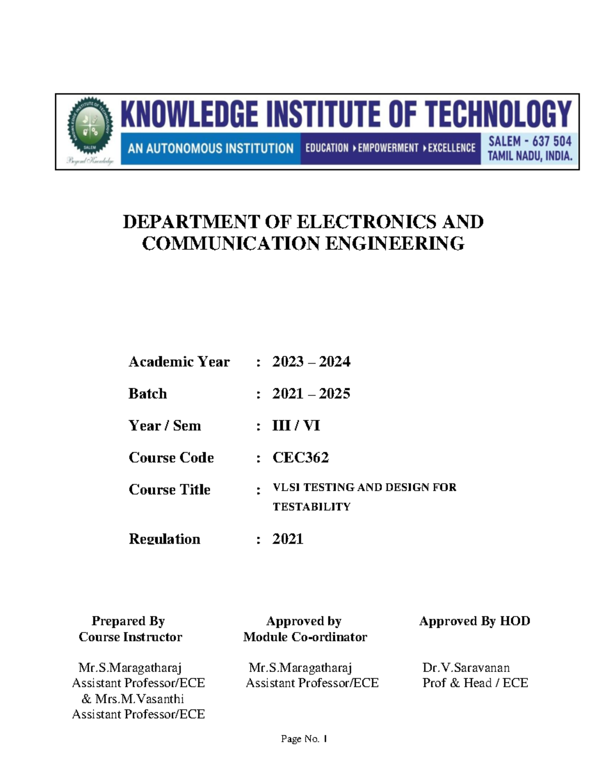 VLSI Testing and Design for Testability - CEC 2023 Lecture Notes - Studocu
