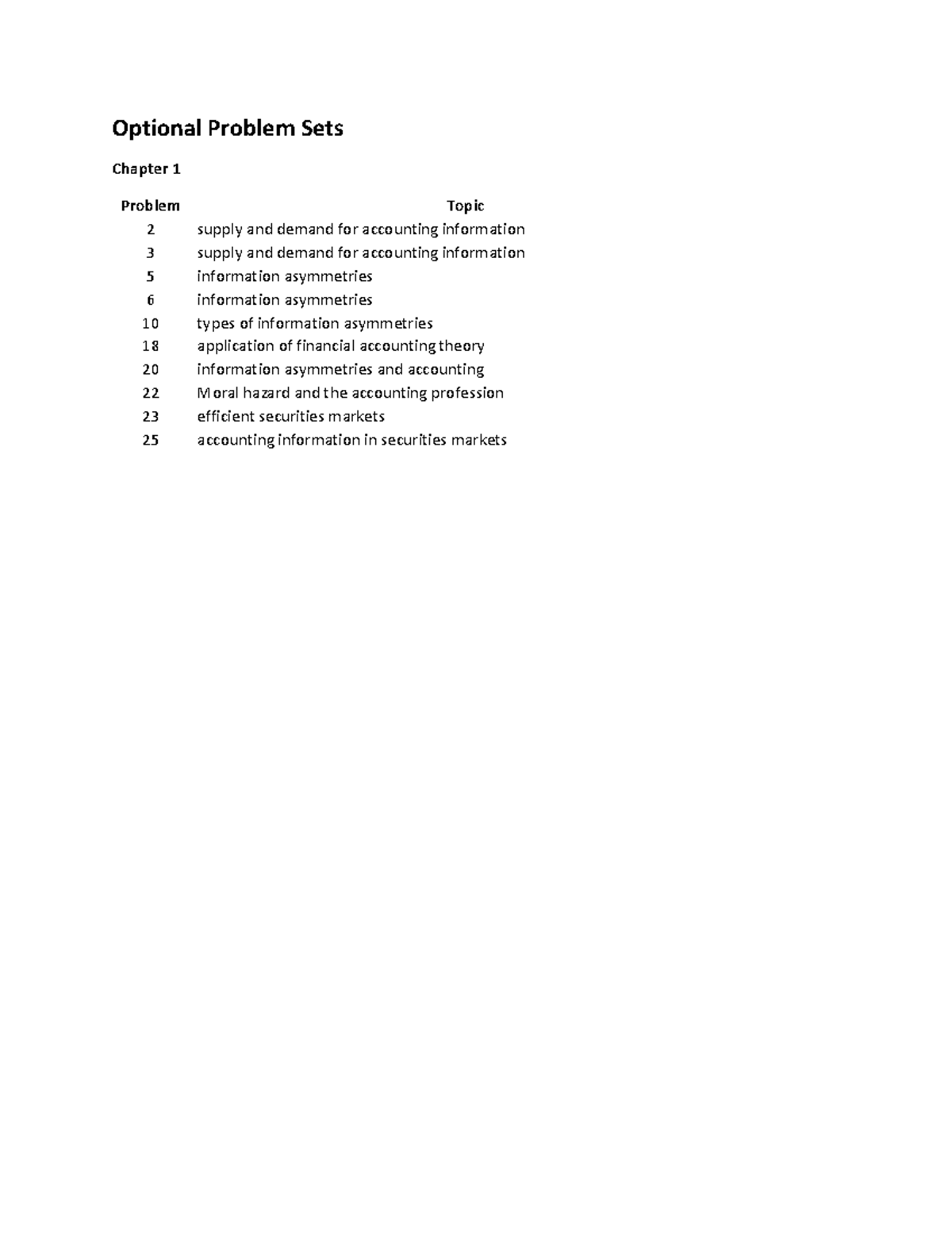 Optional Problem Set Ch 1: Supply & Demand for Accounting Info ...