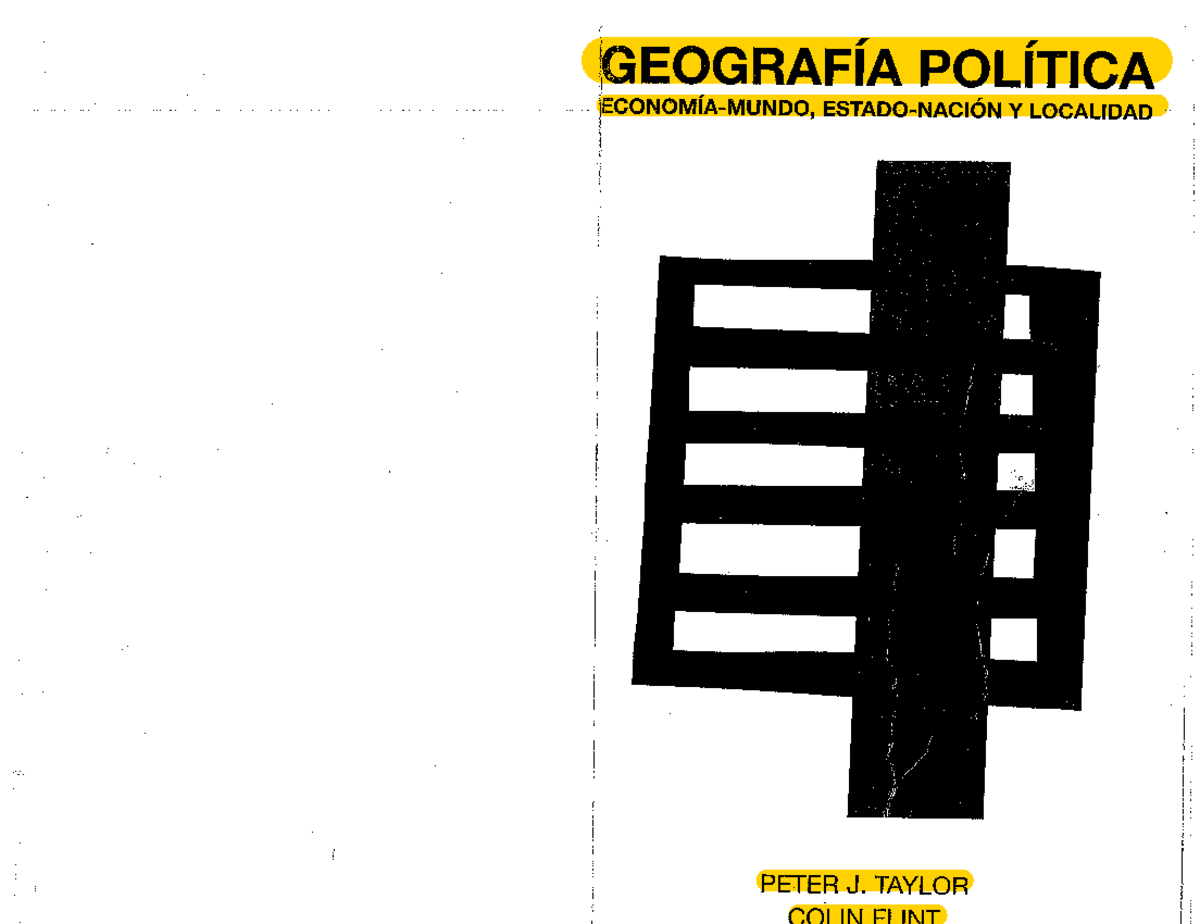 Geografía Política y Localidad: Análisis por Peter J. Taylor y Colin ...