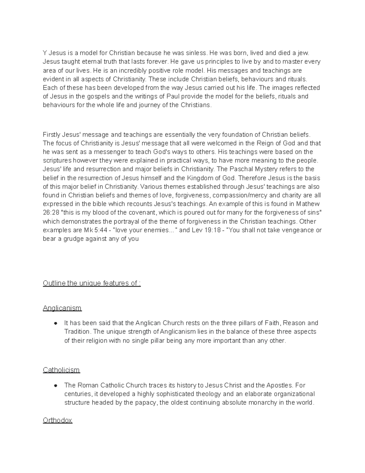 Christianity Overview - Key Beliefs and Practices - Studocu