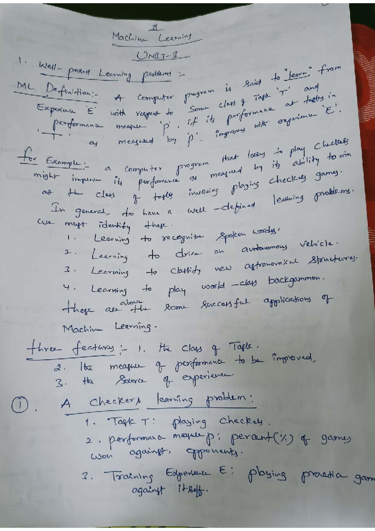 ML UNIT-1: Comprehensive Notes on Machine Learning Concepts - Studocu