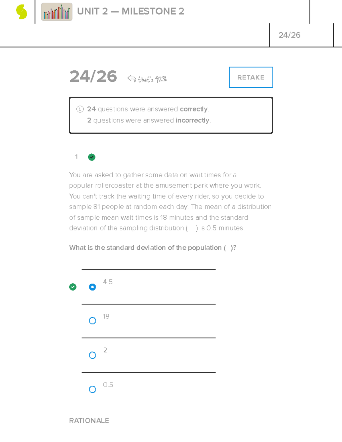 Unit 2: Milestone 2 - Center, Variation, and Data Analysis Concepts - Studocu